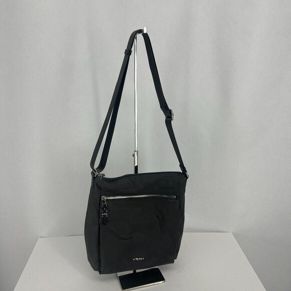 Tumi | Bags | Tumi Crossbody Bag Womens Gunmetal Grey Nylon Voyageur ...